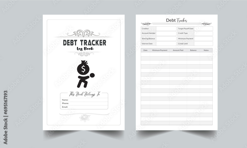Debt Tracker Logbook. Daily Gratitude Monthly & Yearly Undated Planner ...