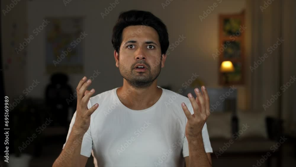 An Indian man showing an expression of loss - facepalm gesture ...