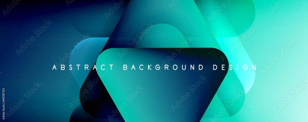Shadow and Light Triangle Background. Dynamic Geometric Template. Glass ...