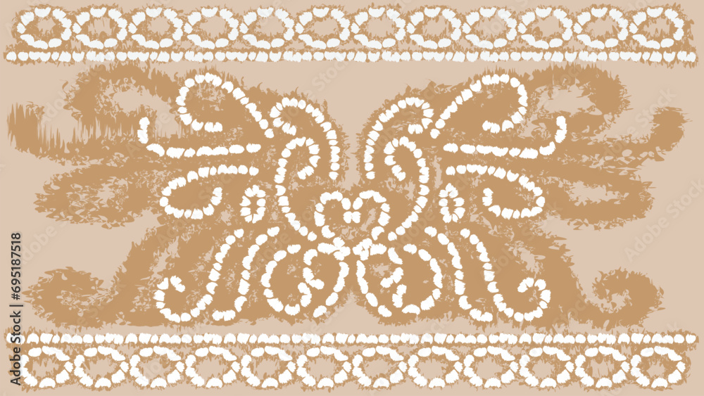 fabric "sasirangan" vector typical of the banjar tribe, cream grey ...