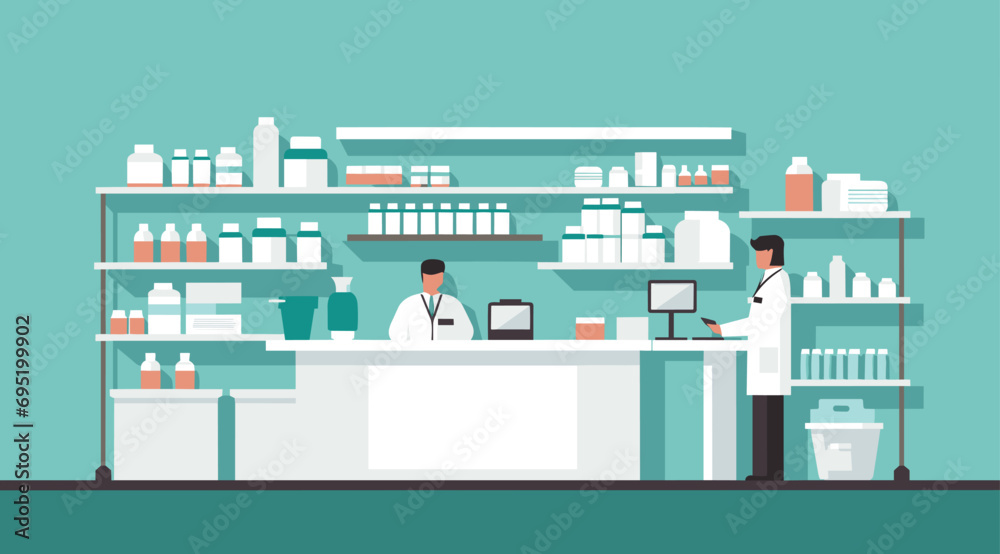 Vecteur Stock Healthcare Vector Pharmacy vector representation of a ...
