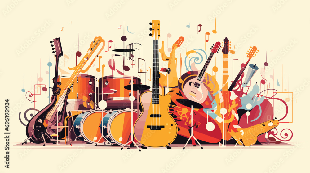 Music Vector Instruments vector composition featuring a variety of ...
