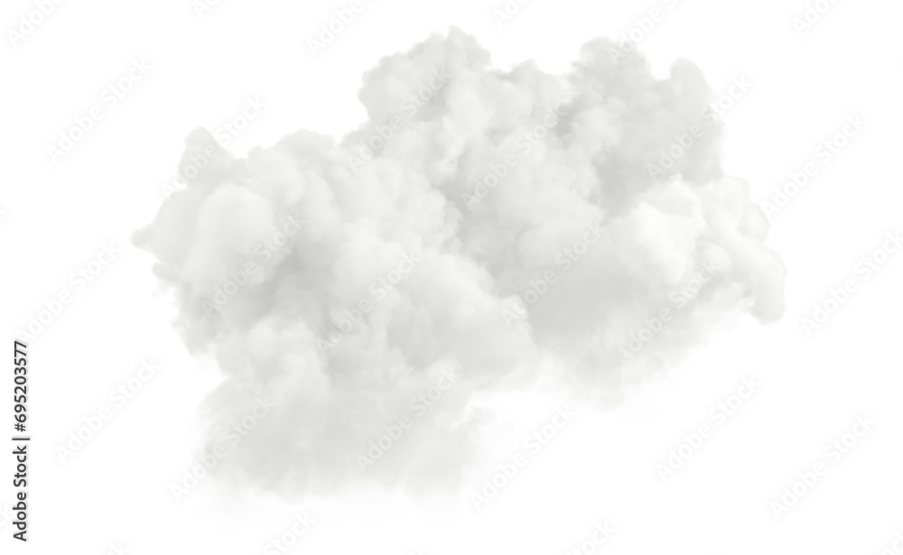 Cutout steam clouds moving shapes on transparent background 3d render ...