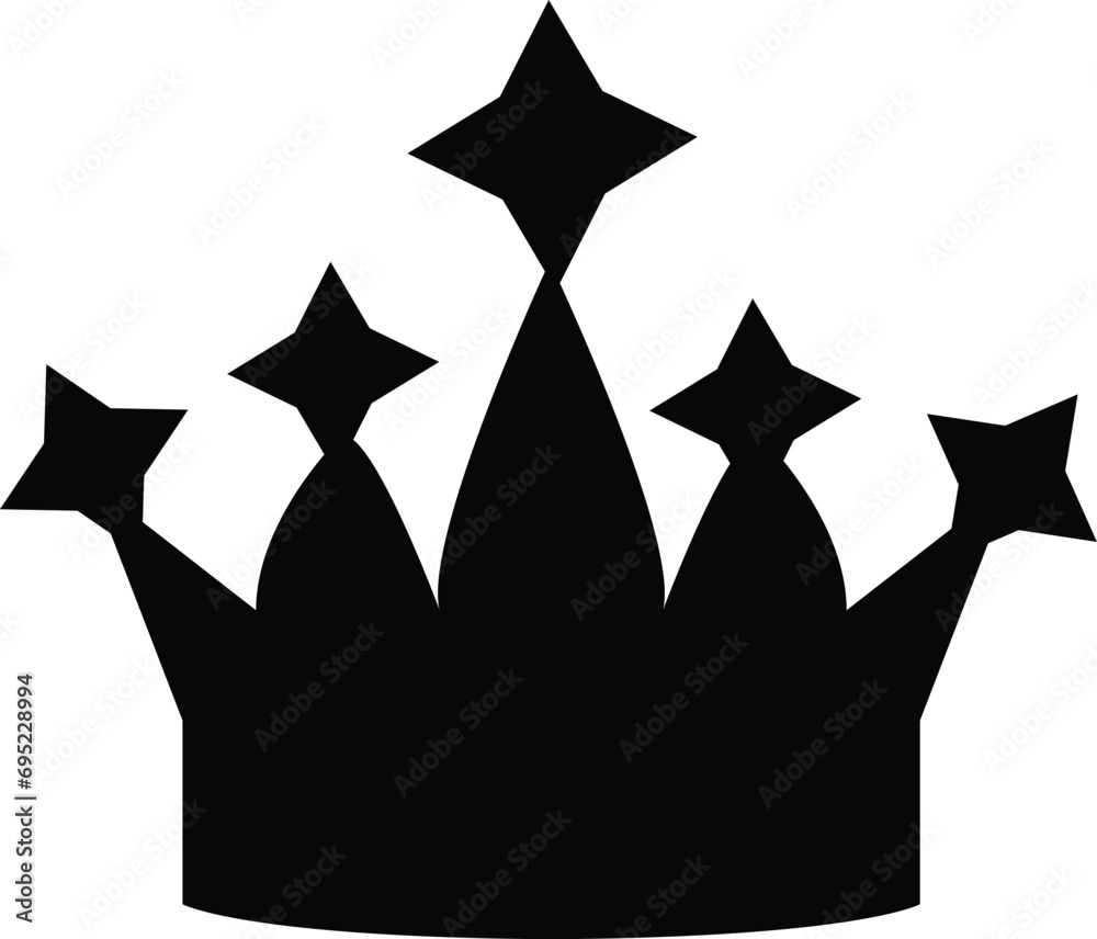 Big crowns. Crown icons. silhouette. luxury black crowns, in trendy ...