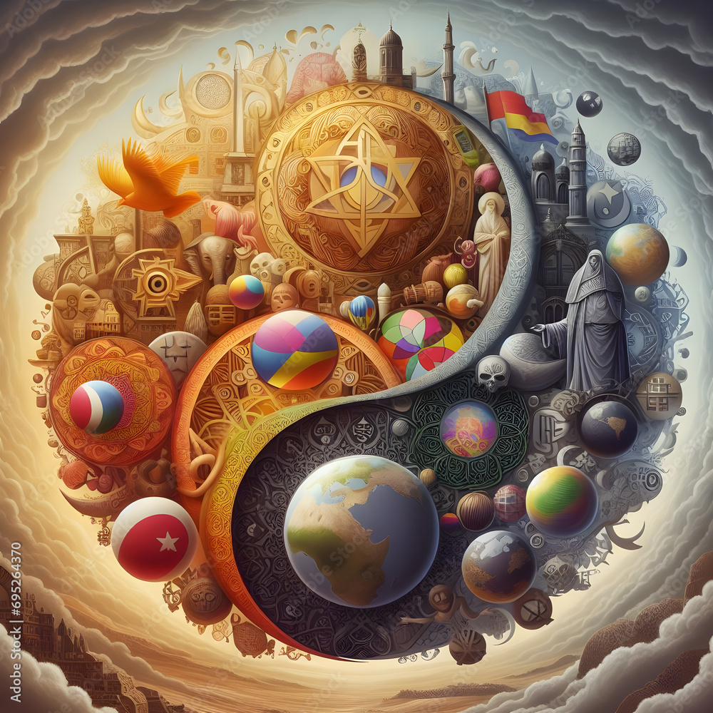 Interconnected Faiths Illustration: An illustration depicting the ...