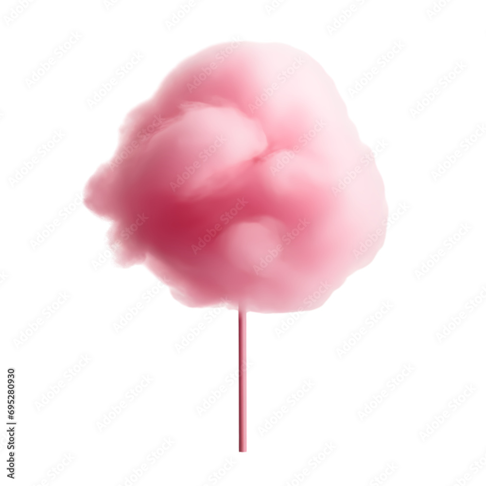 Red marshmallow isolated on transparent background Stock Illustration ...