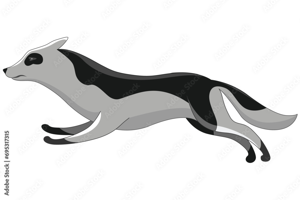 Dog running animation, creature movement. Doggy pose in movement ...