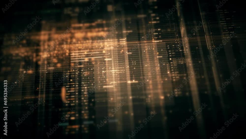 Immersive data matrix simulation UI with cutting-edge digital ...