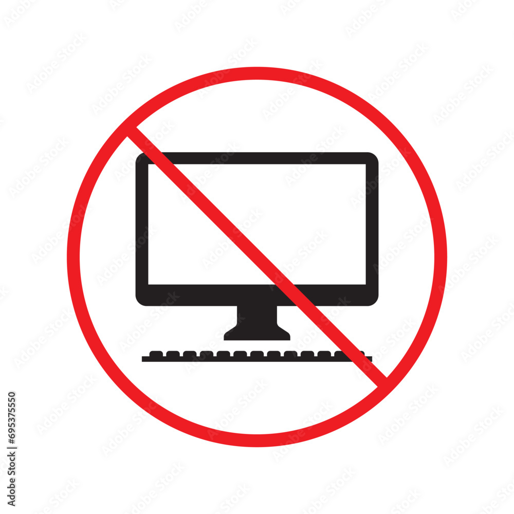 Forbidden Prohibited Warning, caution, attention, restriction label ...