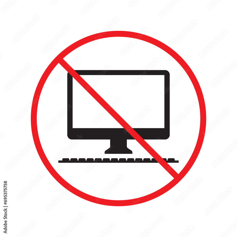 Vecteur Stock Forbidden Prohibited Warning, caution, attention ...