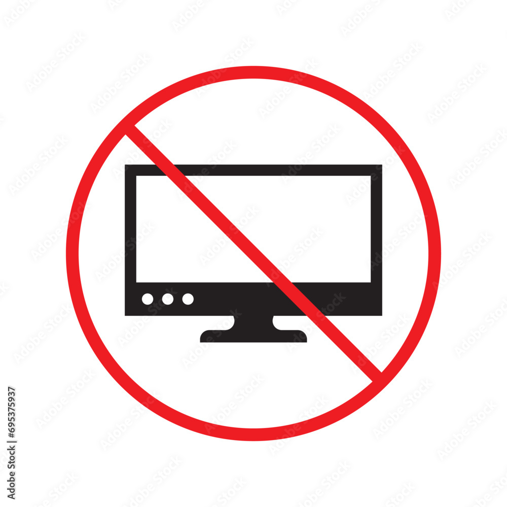 Forbidden Prohibited Warning, caution, attention, restriction label ...