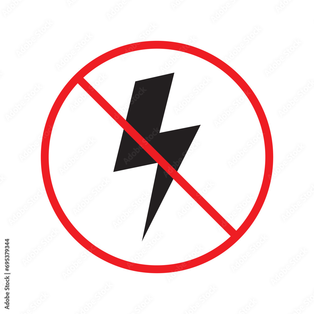 Forbidden Prohibited Warning, caution, attention, restriction label ...