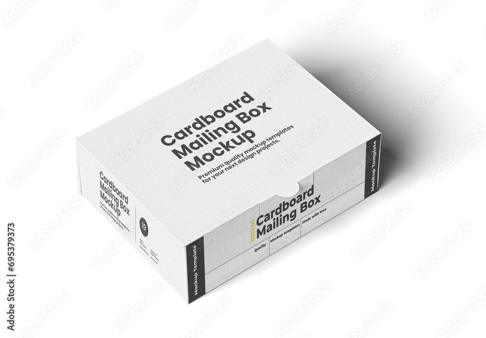 Cardboard Mailing Box Mockup Stock Template | Adobe Stock