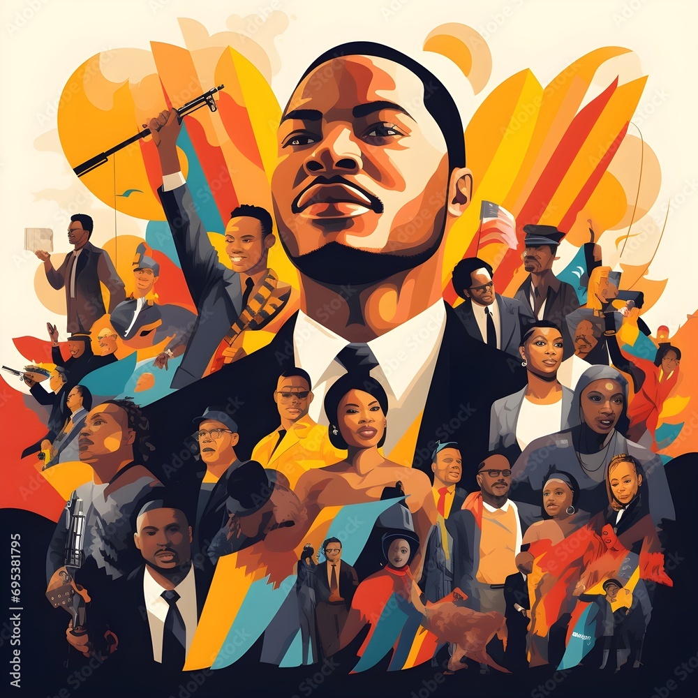 Resonance of Voices Empowering Graphics from Black Icons Stock Photo ...