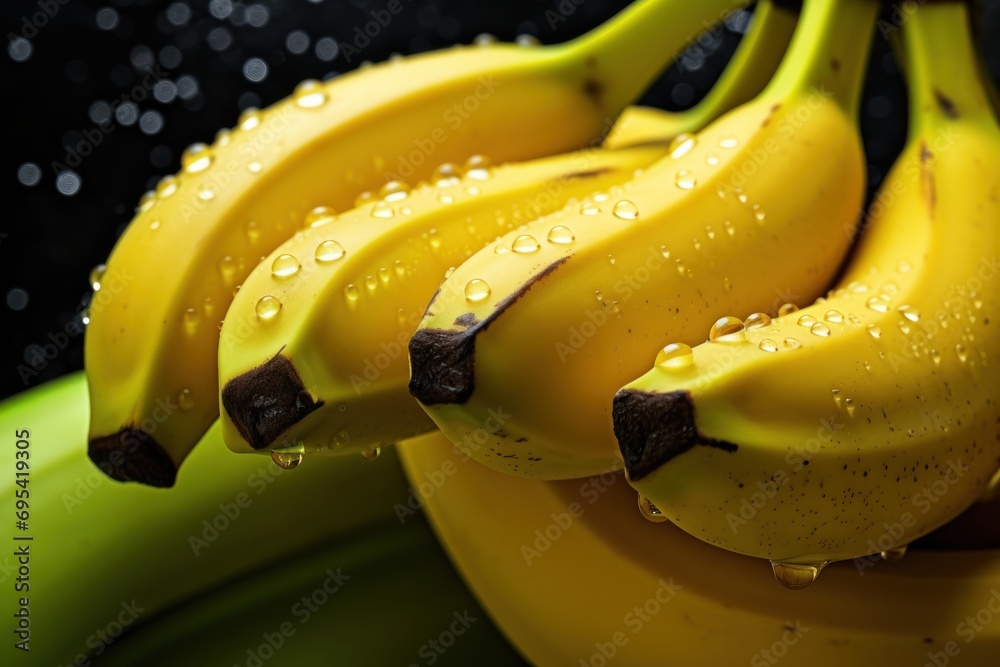 a bunch of ripe bananas sitting on top of a green banana holder with ...