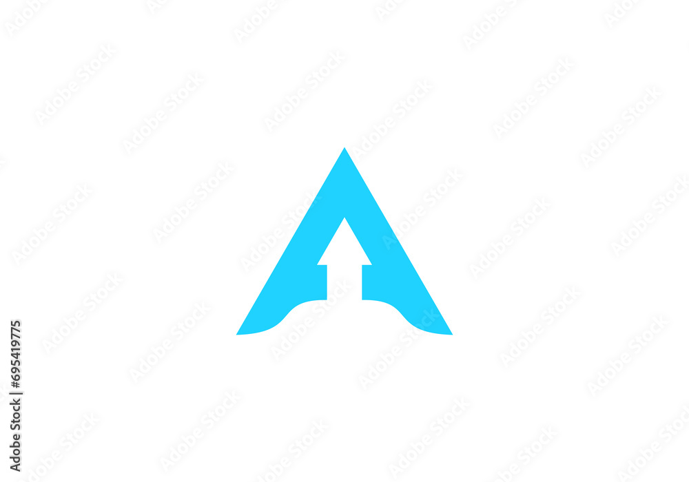 Acceleration logo design template with initial letter A and arrow logo ...