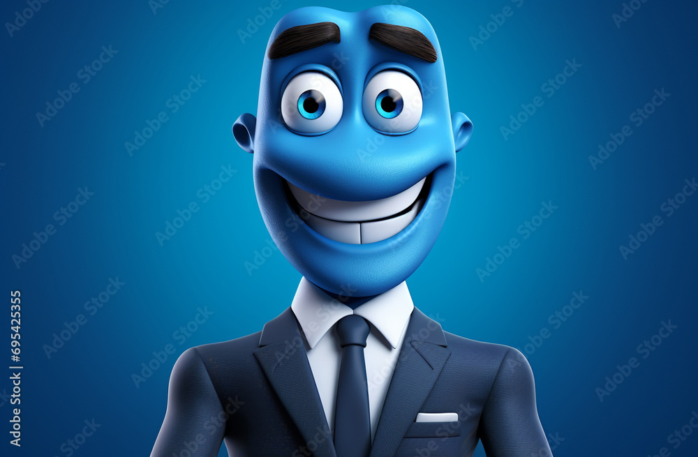 Unveil the deceptive smile of a cunning scammer, portrayed in a three ...