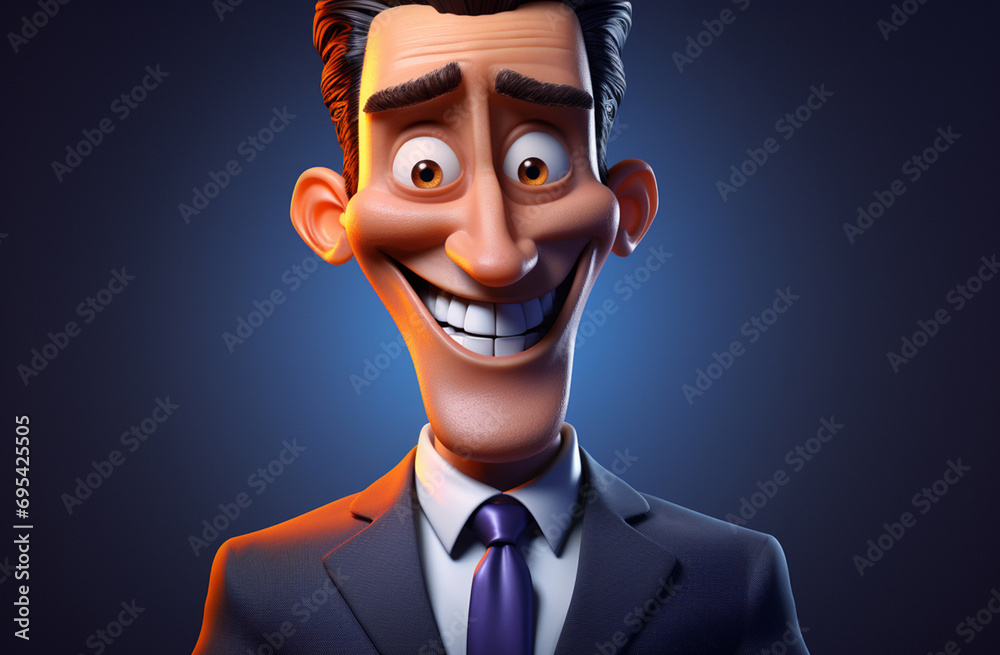 Unveil the deceptive smile of a cunning scammer, portrayed in a three ...