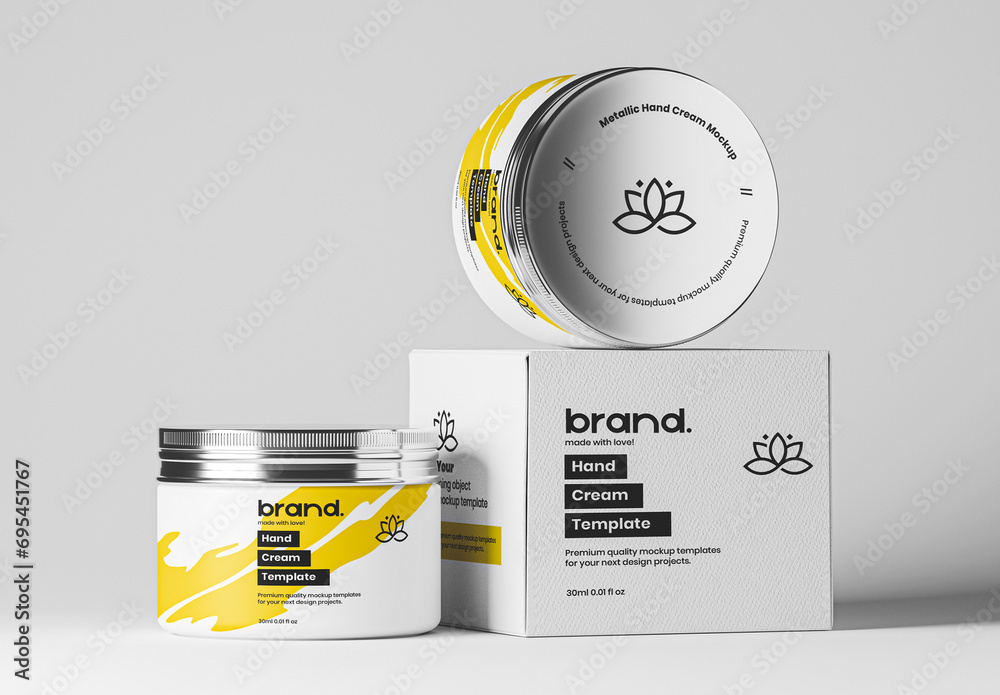 Customizable Hand Cream packaging Mockup Stock Template | Adobe Stock
