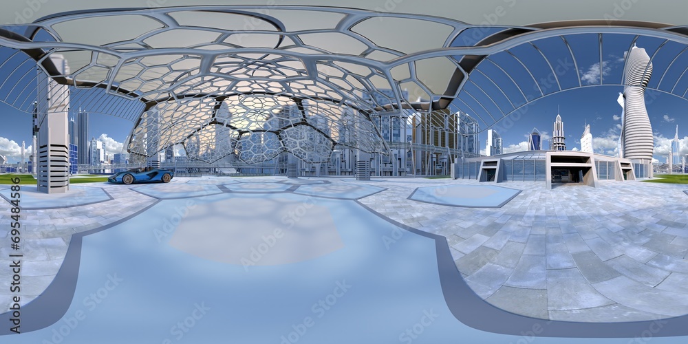 city, sci fi, scifi, future, skyline, futuristic, vr, 360 ...