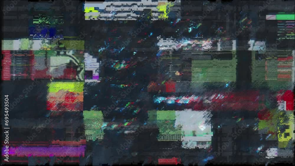 Glitch effect. Digital pixel noise. Seamless loop animation Stock Video ...