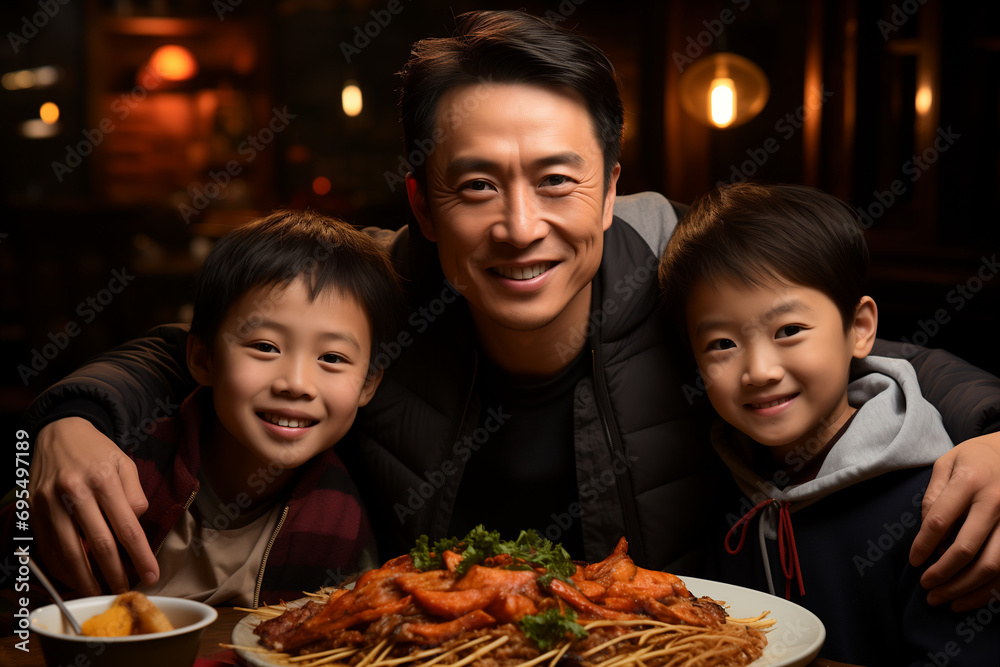 Chinese Family Meal Celebrating the Chinese Lunar New Year 2024, Year ...