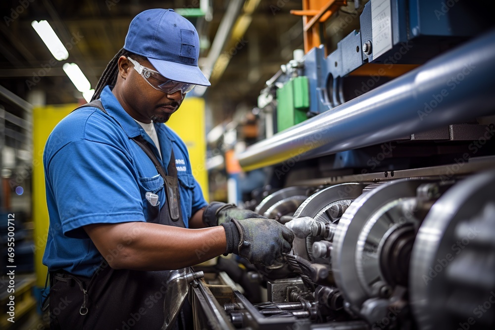 This professional photo captures an Industrial Maintenance Technician ...