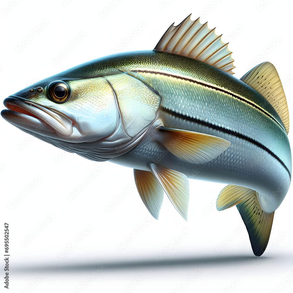 Snook or Robalo fish, sea bass, Centropomus undecimalis, Рыба Робало ...