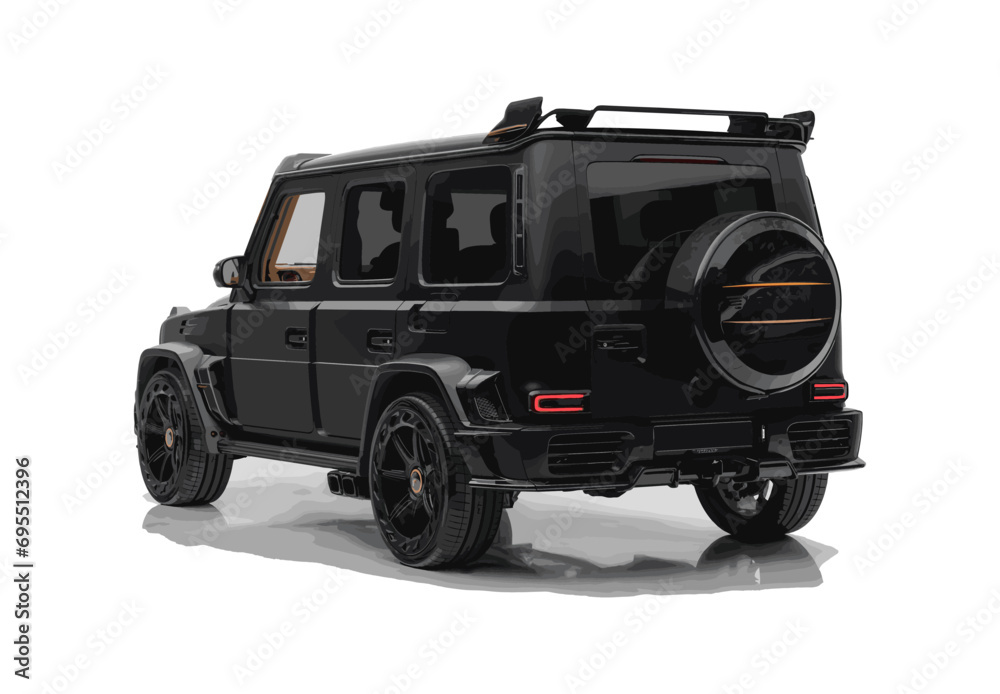 Vetor de Mercedes SUV icon. Editorial Mercedes G-class type G63. SUV ...