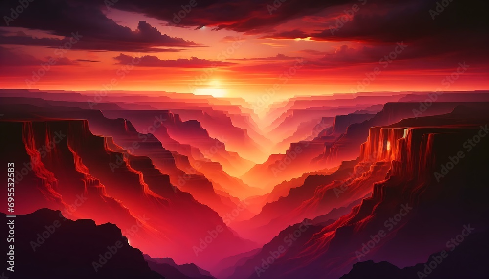 Gradient color background image with a fiery canyon sunset theme Stock ...