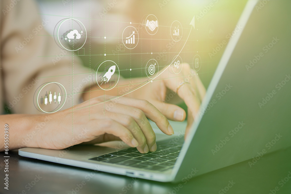 Project management Time Planning business concept. Business process management, automated ...