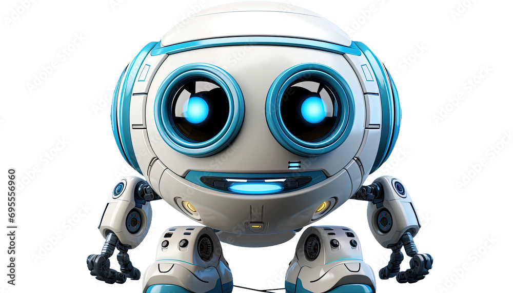 Futuristic robot clipart, transparent background, AI android ...