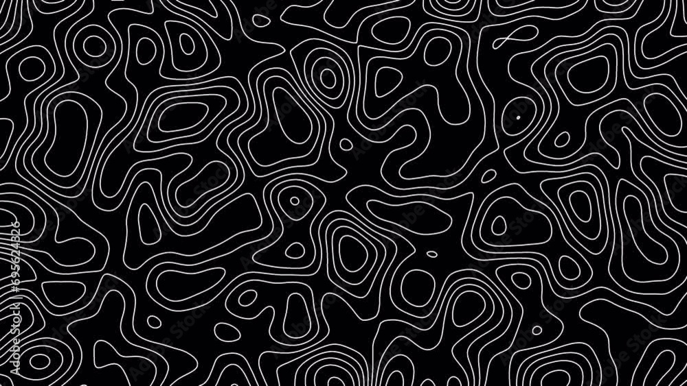 Topographic map lines with transparent background. Apply with masks for ...