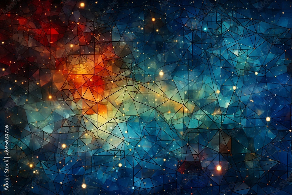 Abstract representation of connectivity and unity portrayed through a ...