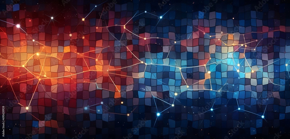 Conceptual abstraction of connectivity and unity depicted through a ...