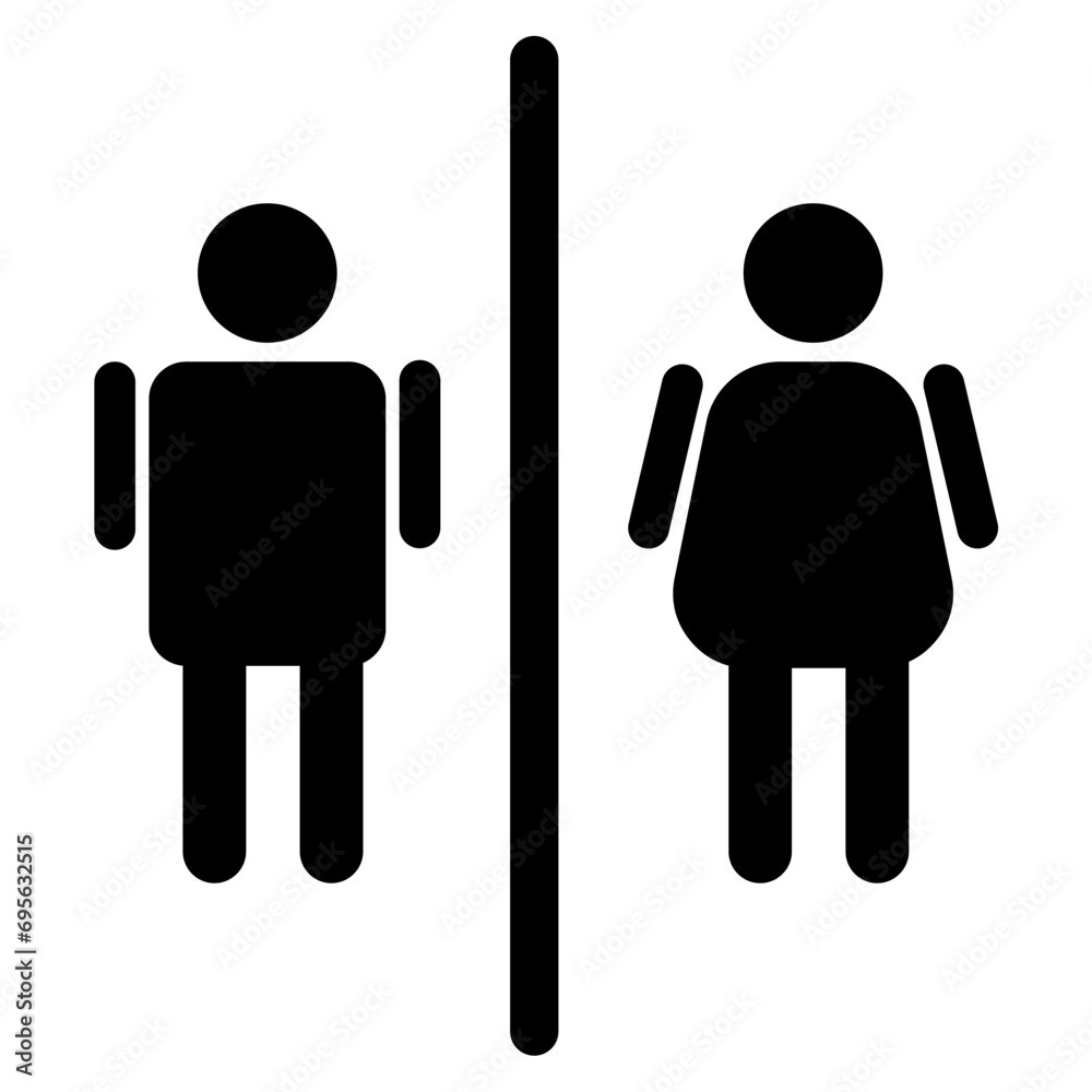 symbols of men and women as distinctions in public spaces Stock Vector ...