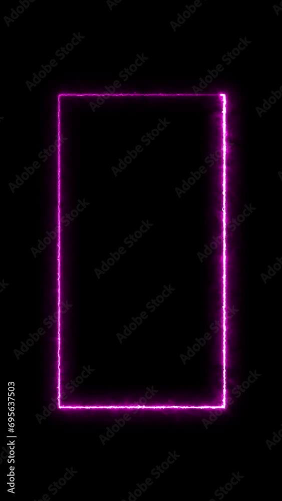 Vidéo Stock Seamless loop animated rectangle picture frame with pink ...