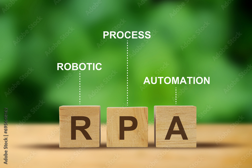 RPA, Robotic process automation, concept computer, Robotic process ...
