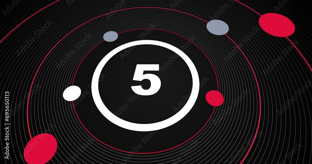 Countdown timer from 10 to 0 seconds in Realtime. Modern 3D design of ...