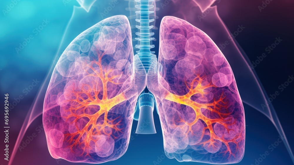 Male lung cancer biopsy respiratory system in x-ray. Stock Photo ...