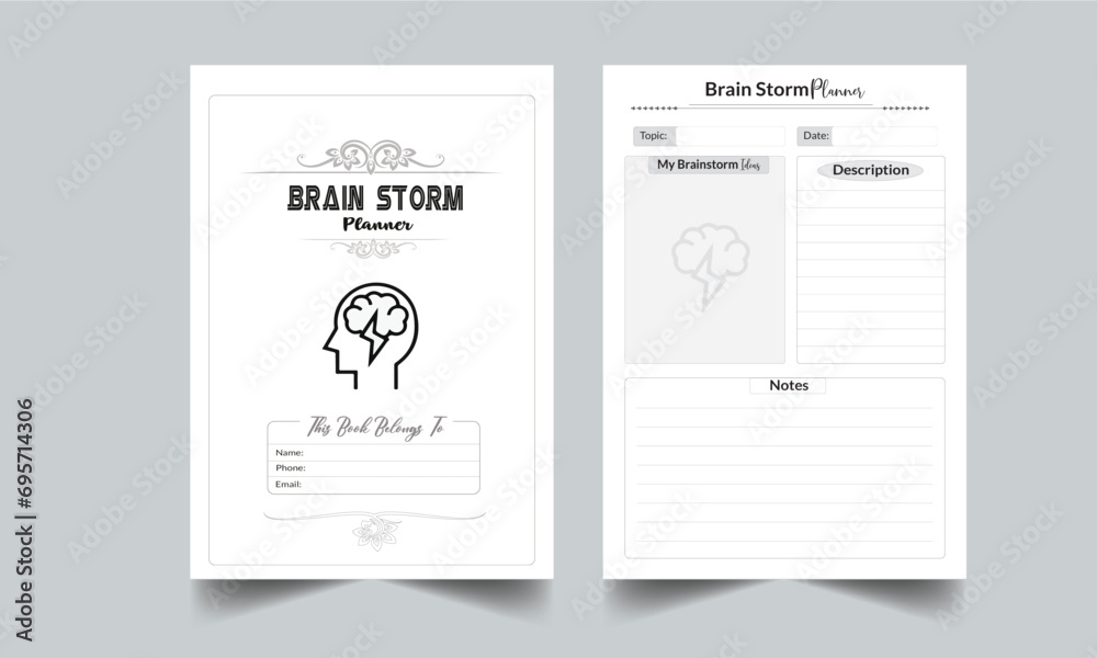 Brain Storm Planner. Daily Gratitude Monthly & Yearly Undated Planner ...