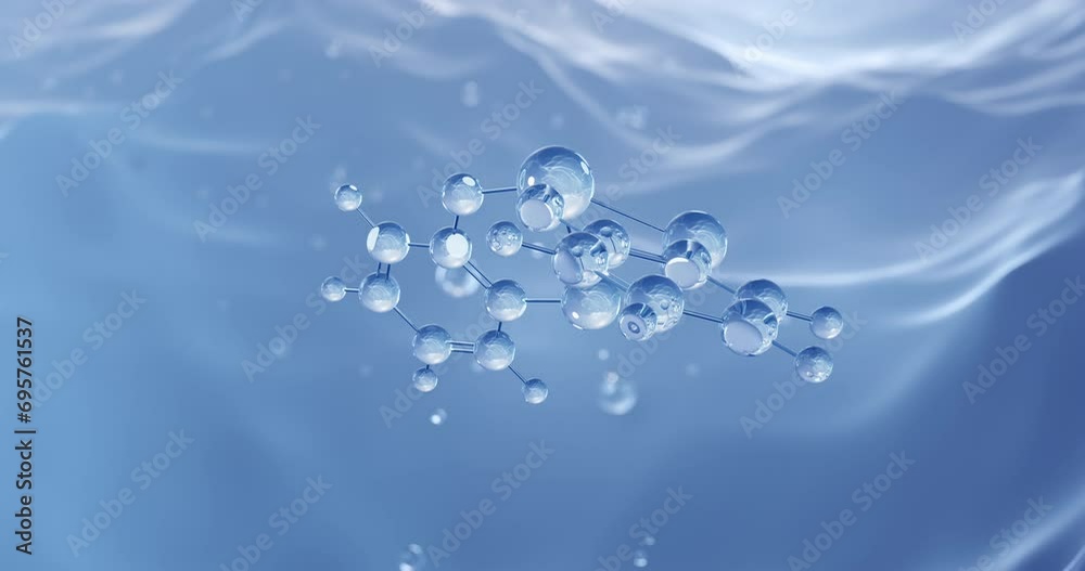 Zinc pyrithione rotating molecular structure, 3d model of molecule ...