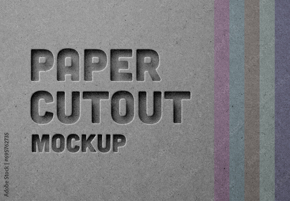 Paper Cutout Effect Logo Mockup Stock Template | Adobe Stock