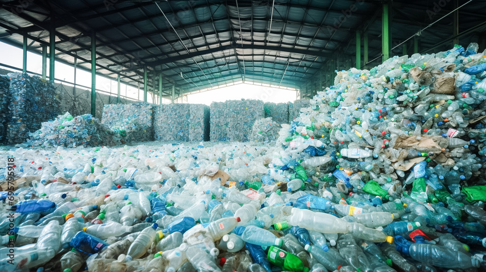 Recycling and storage of waste for further disposal, trash sorting ...