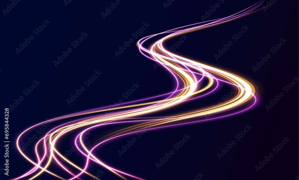 Speed connection vector background. Vector swirl trail effect. Abstract ...