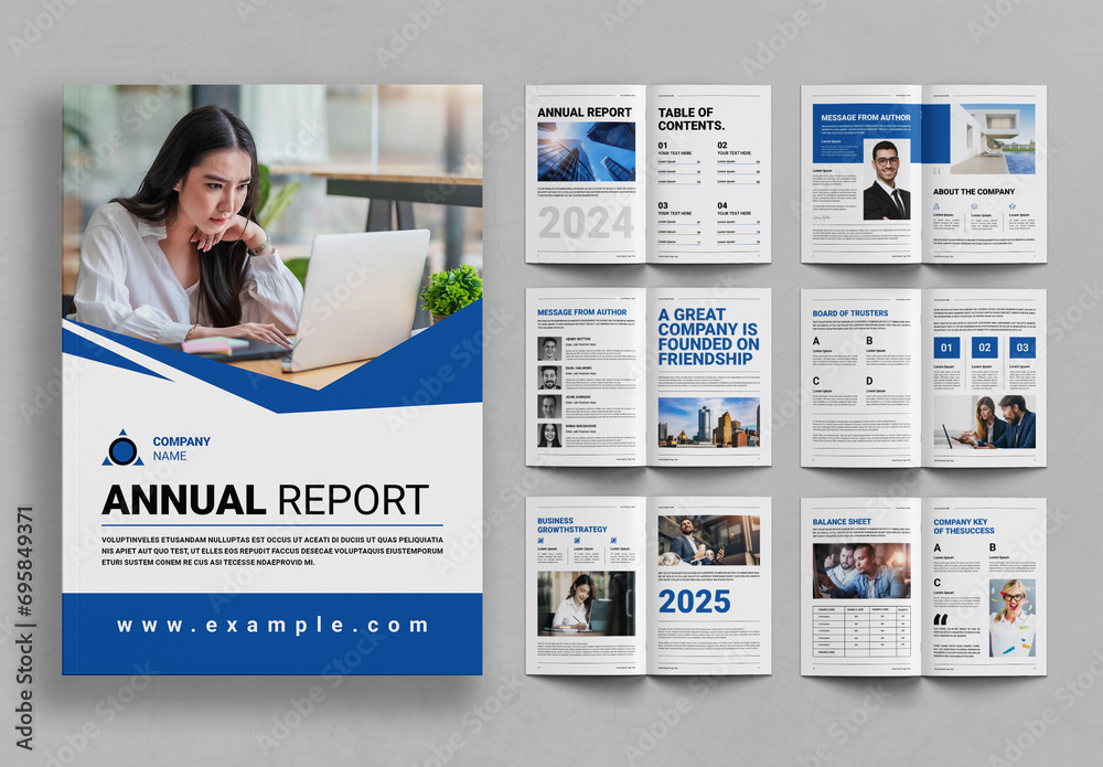 Annual Report Stock Template | Adobe Stock