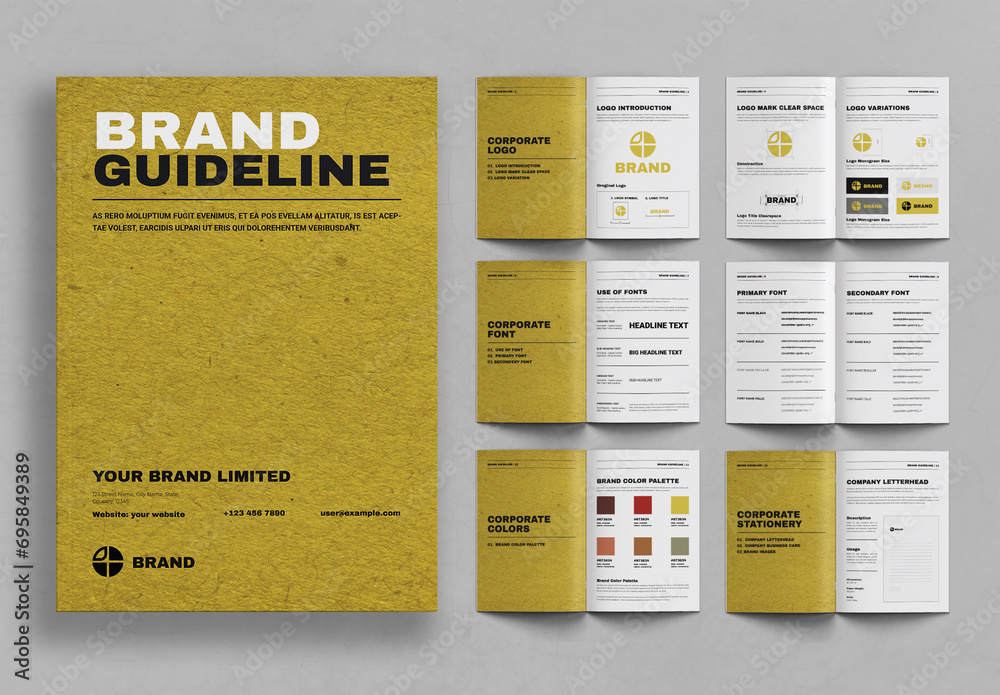 Brand Guidelines Template Stock Template Adobe Stock brand-guidelines-template-stock-template-adobe-stock
