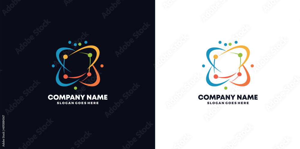 technology logo designs concept vector, Network Internet logo symbol ...