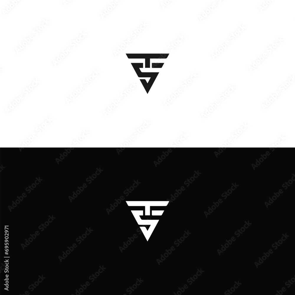 TS logo. T S design. White TS letter. TS, T S letter logo design ...