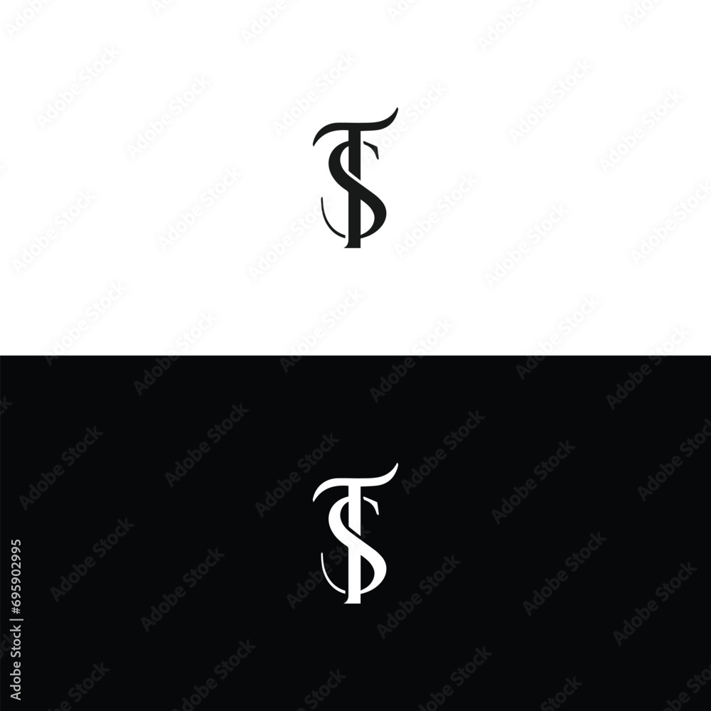 TS logo. T S design. White TS letter. TS, T S letter logo design ...